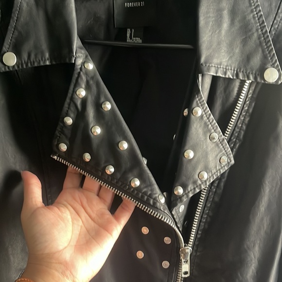 Forever 21 | Jackets & Coats | Studded Motto Jacket | Poshmark